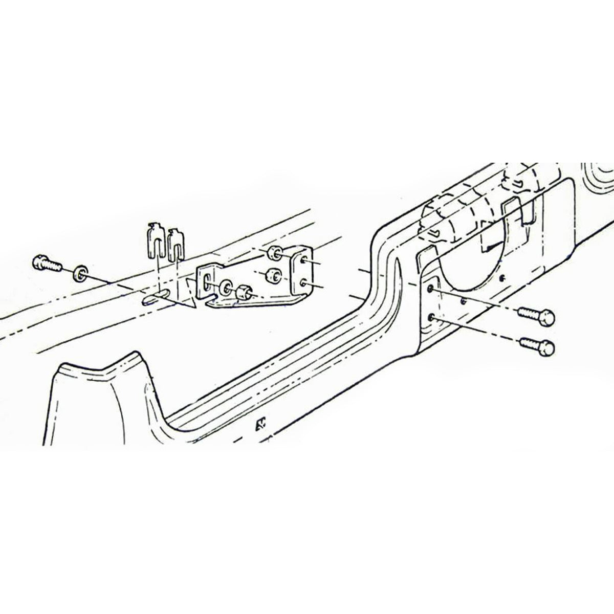 1969 GTO Rear Bumper Bracket Support To Bumper Hardware 10pc – Inline Tube