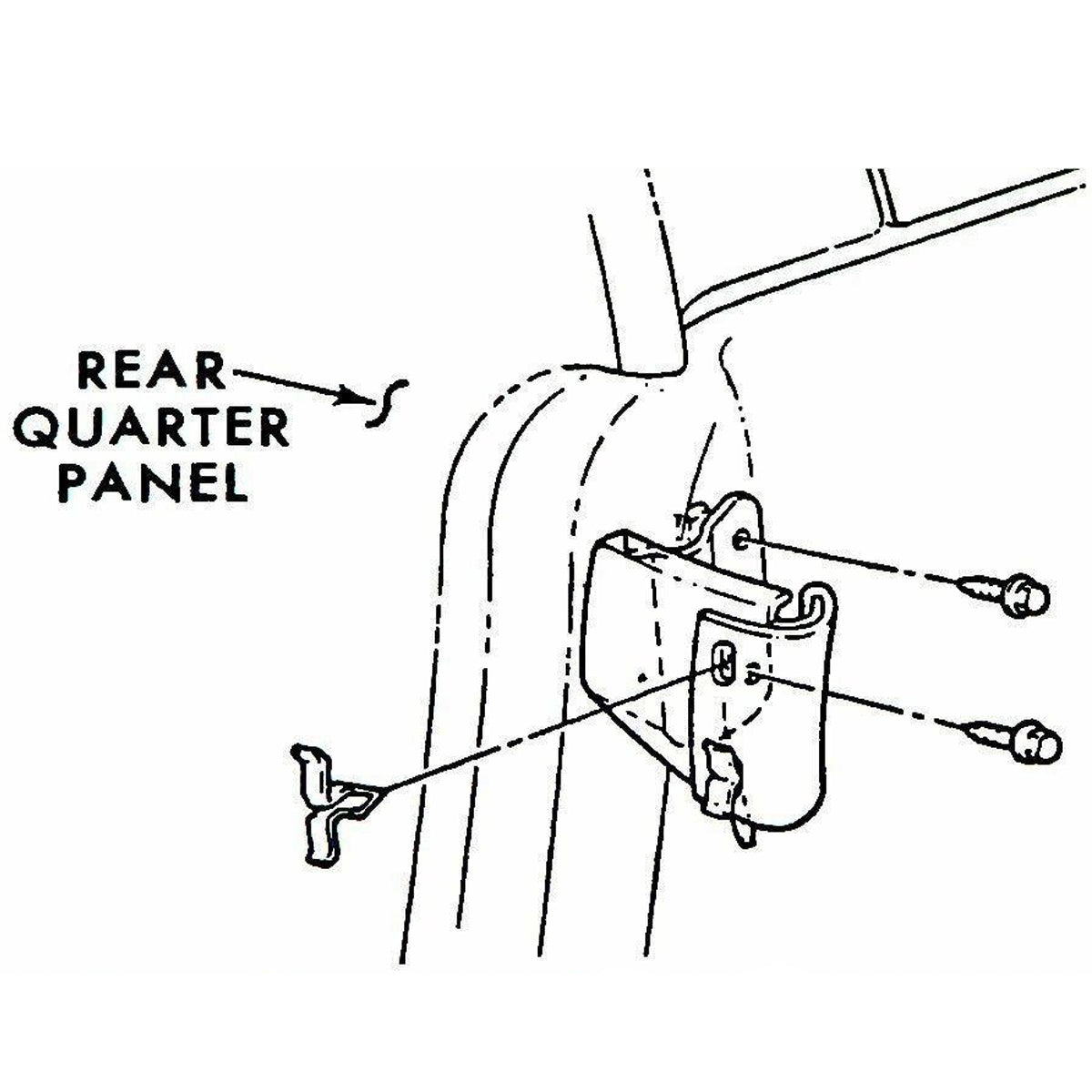 1969 Pontiac GTO Rear Bumper Corner Bumper Bracket Hardware 8pc ...