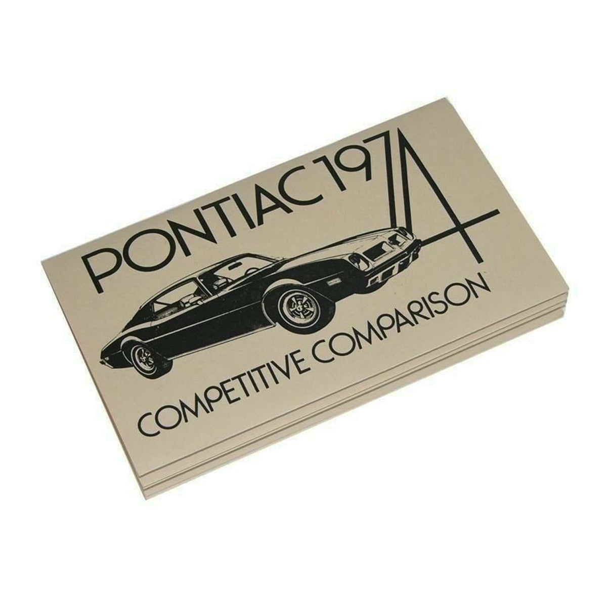 1974 GM Pontiac/Tempest Competitive Comparison Pricing 4" X 6 1/2" Boo ...