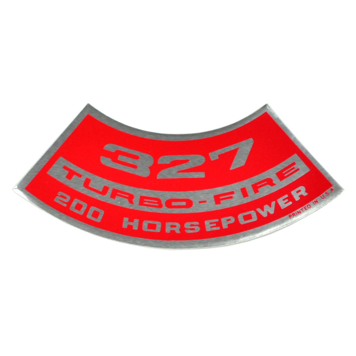 327 TURBO-FIRE 200 HP Small Block Air Cleaner Decal. – Inline Tube