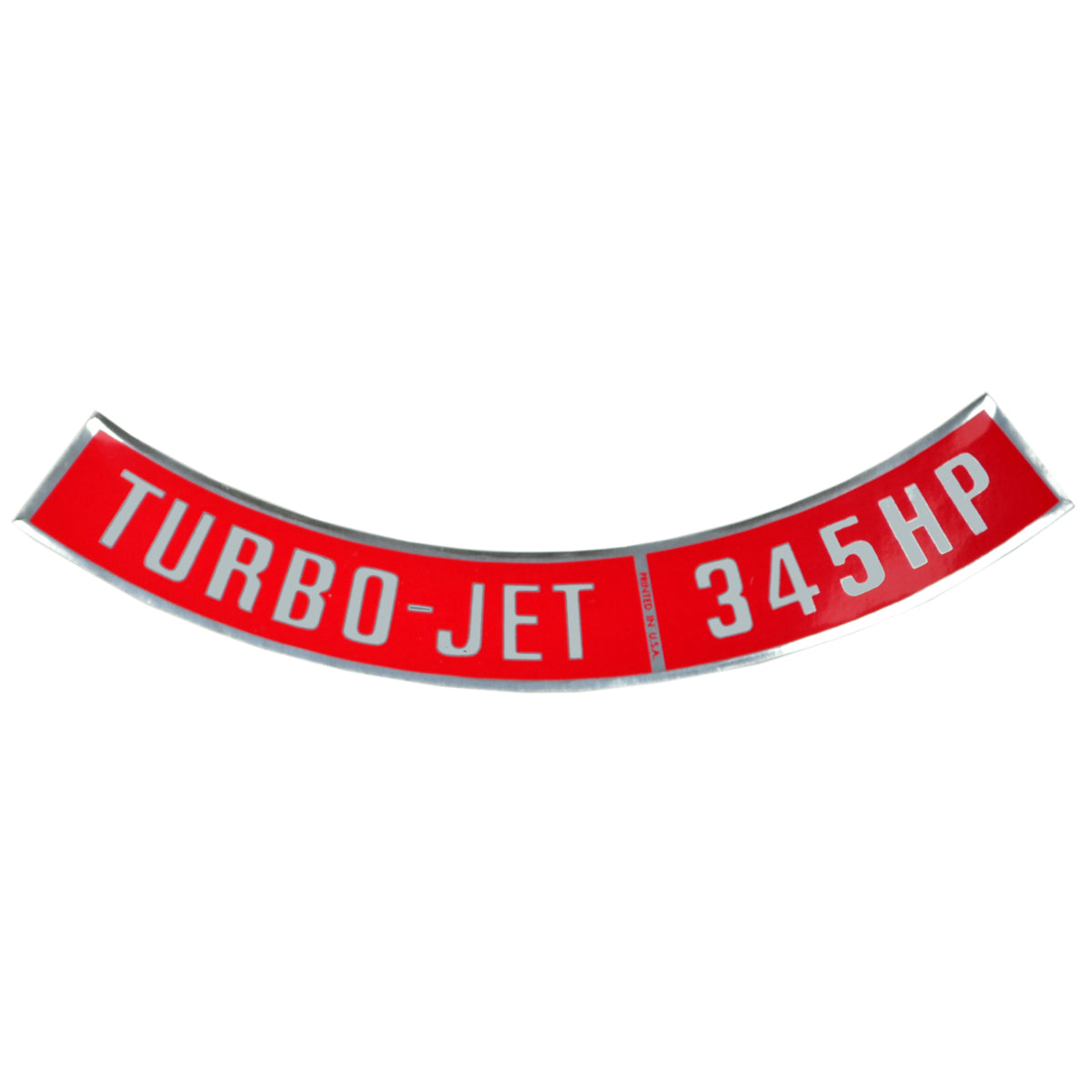 Turbo - Jet 345 HP Big Block Air Cleaner Decal. – Inline Tube