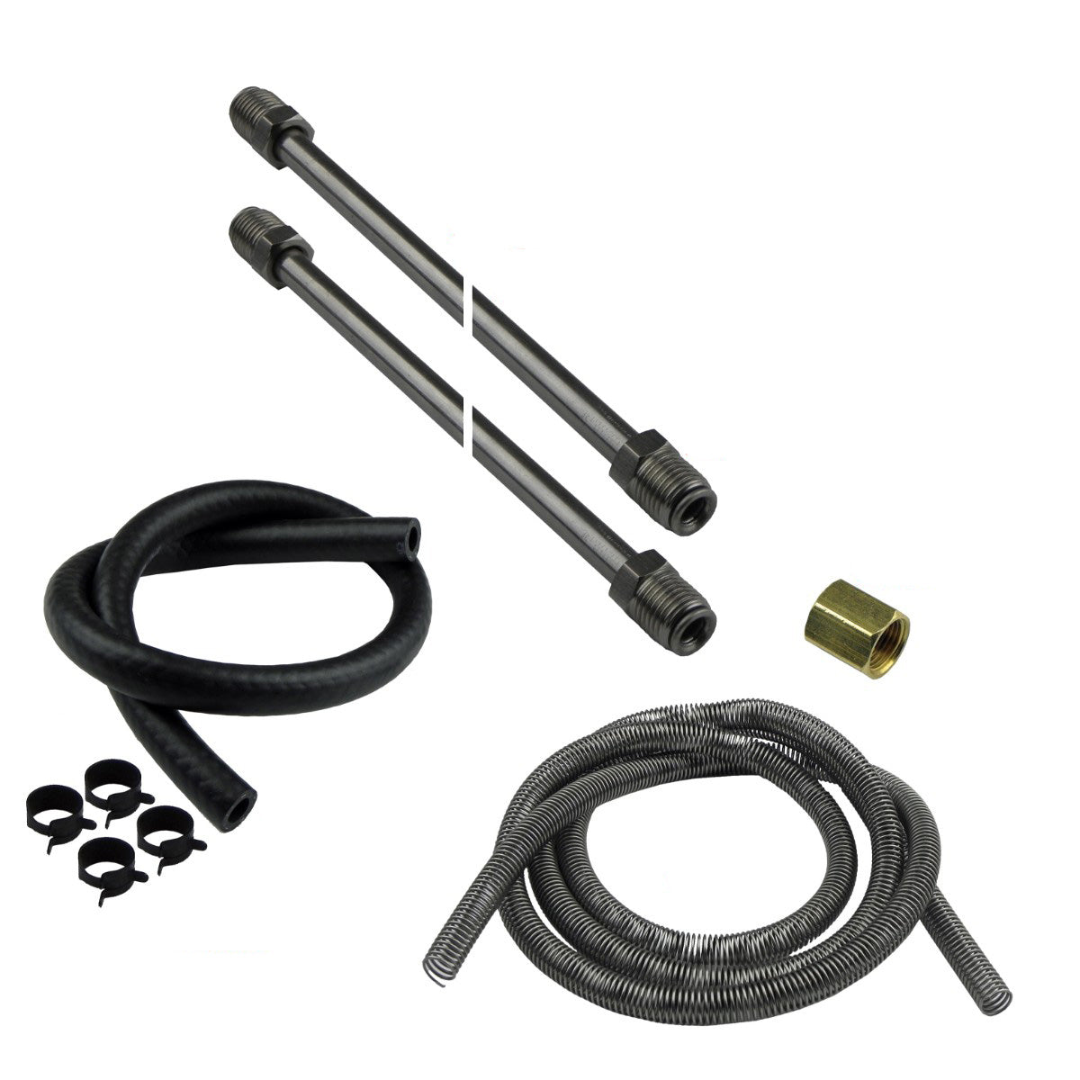 DIY Fuel Line Plumbing Kit with 5/16" Tube & Hardware, Stainless ...